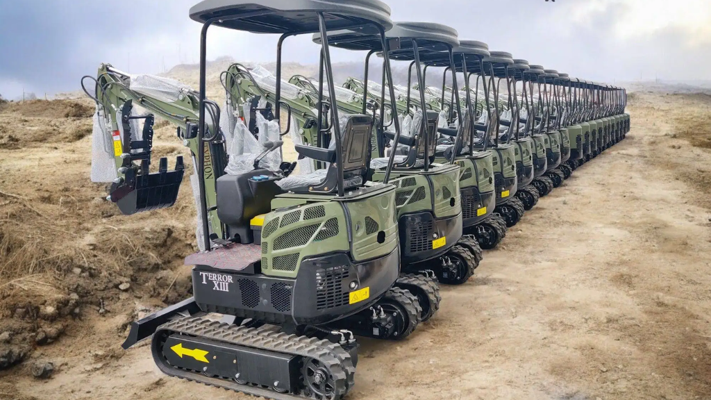 TYPHON TERROR XIII Mini Excavator – 1.3 Ton Trench Digger with Canopy ...