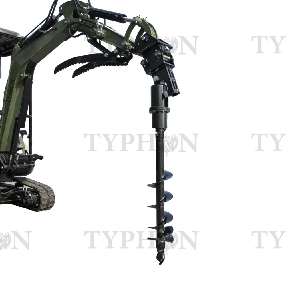 Auger Attachment For 2-3 ton Mini Excavator 7.9in Auger Bit